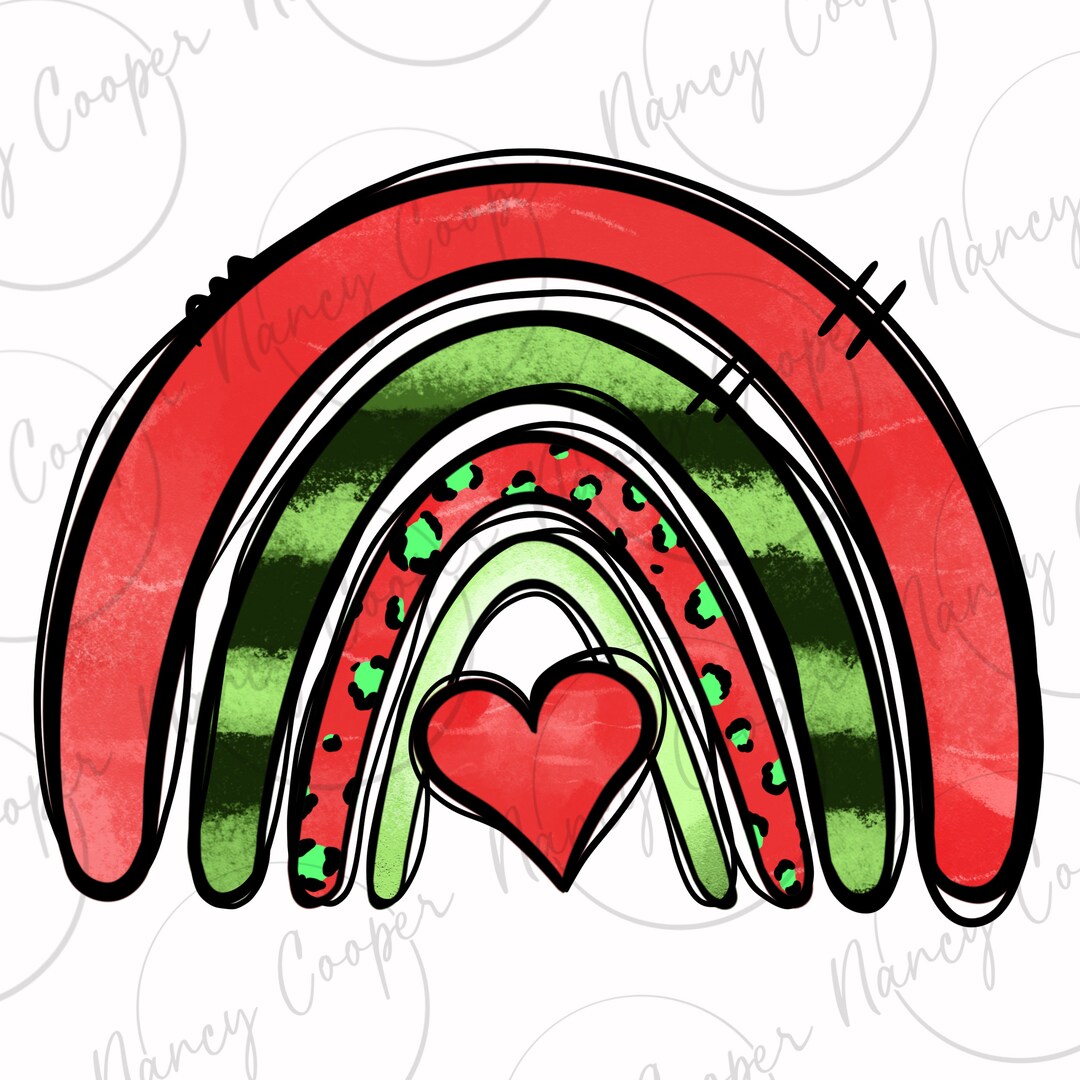Watermelon Rainbow Png Sublimation Design Download, Hello Summer Png ...