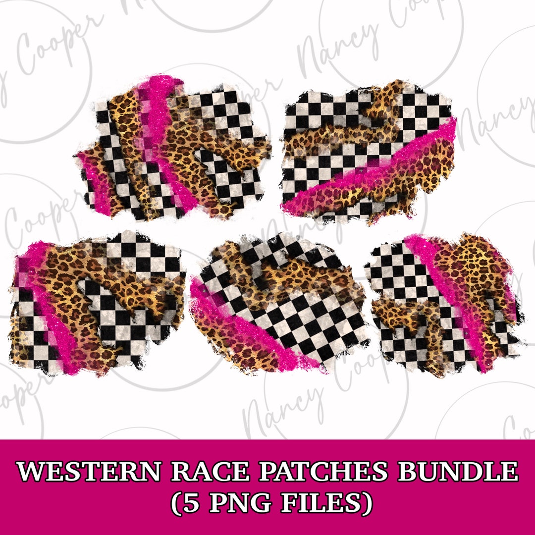 Western Race Patches Bundle Png, Sport Patches Bundle Png, Game Day Png ...