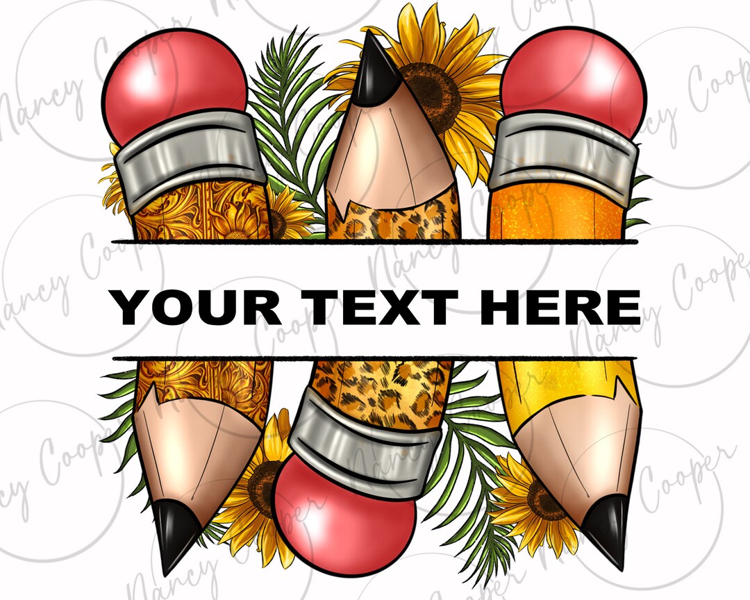 Personalized Pencils Png Sublimation Design Download, Pencil Png ...