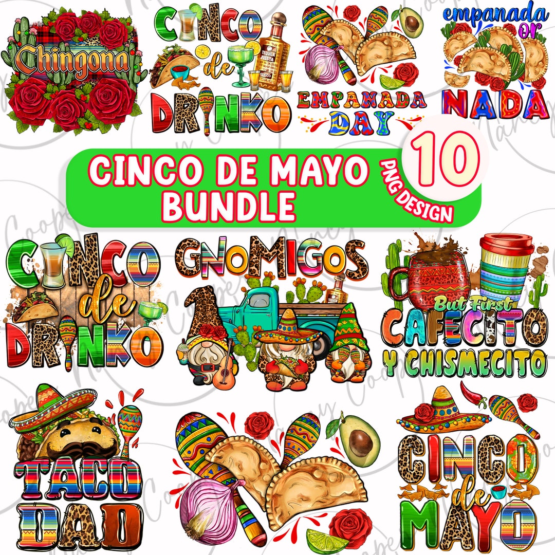 Cinco De Mayo Bundle V1 Png Sublimation Design Download, Mexican Day ...
