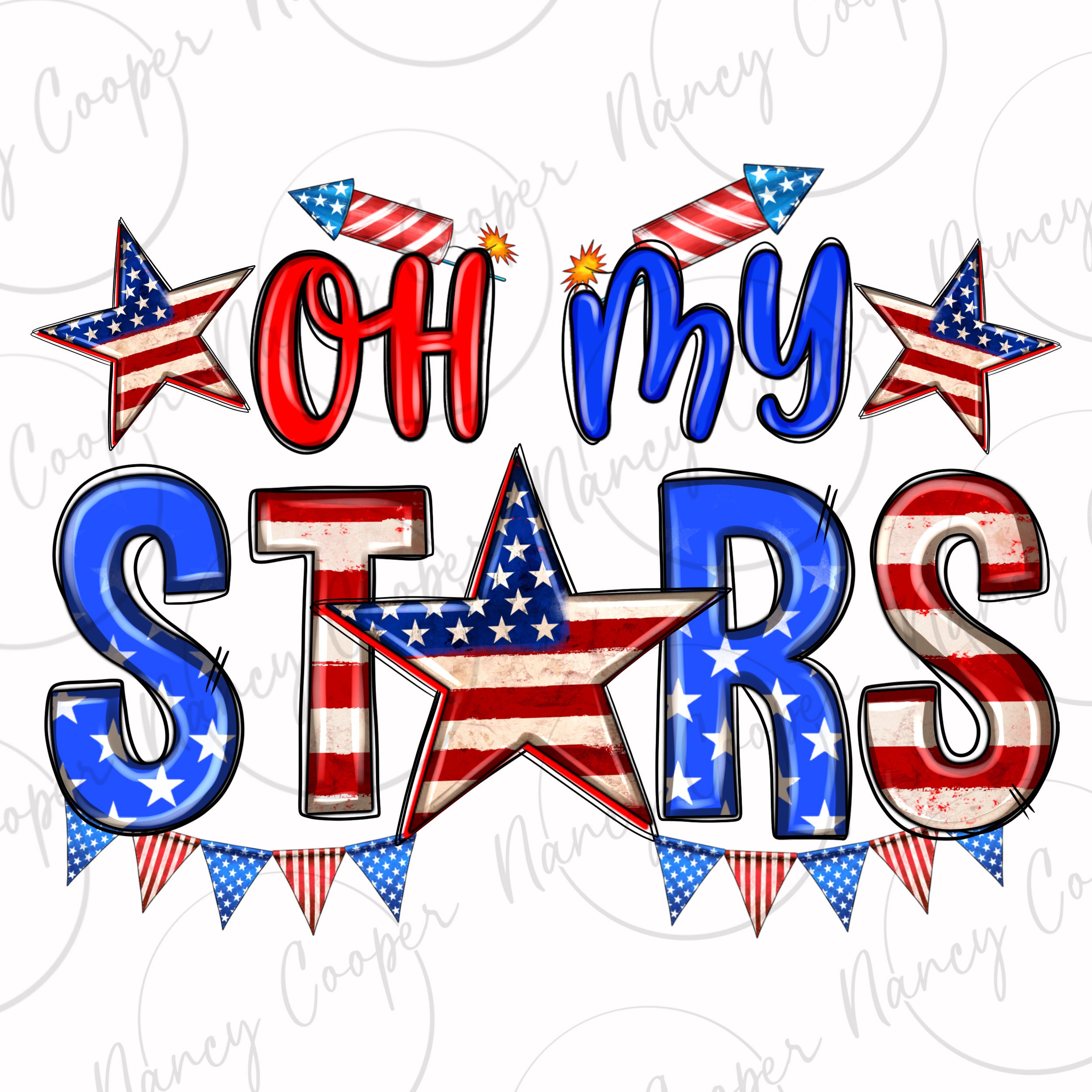Oh My Stars Png Sublimation Design Download, 4th of July Png, USA ...