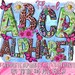 Floral Alphabet Bundle Png, Floral Png, Western Doodle Letters Png ...