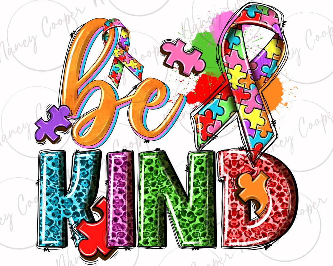Autism Be Kind Png Sublimation Design Download, Autism Png, Autism ...