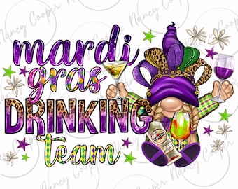 Let the Good Times Roll With Gnome Png Sublimation Design Download ...