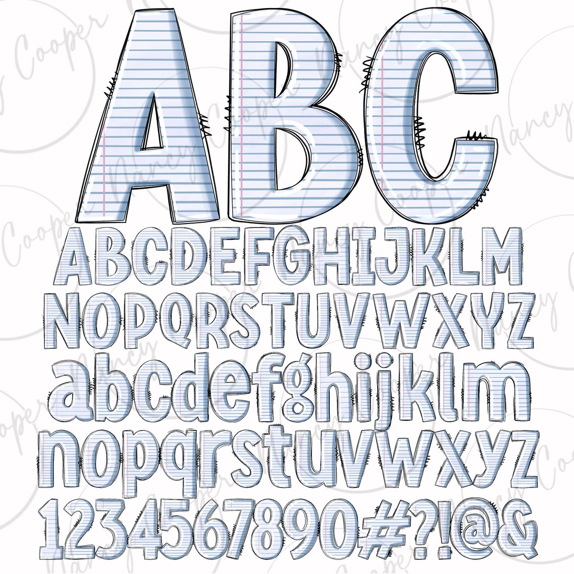 Teacher Alphabet Png Files Bundle, Teacher's Day Doodle Letters Png ...