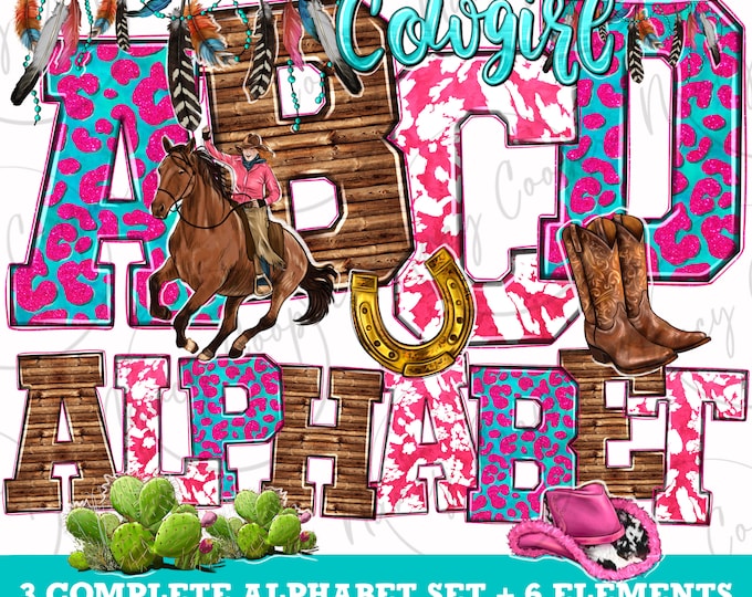 Pink Rodeo 3D Name Letters Paper Letters no Wood Western Rodeo Pink ...