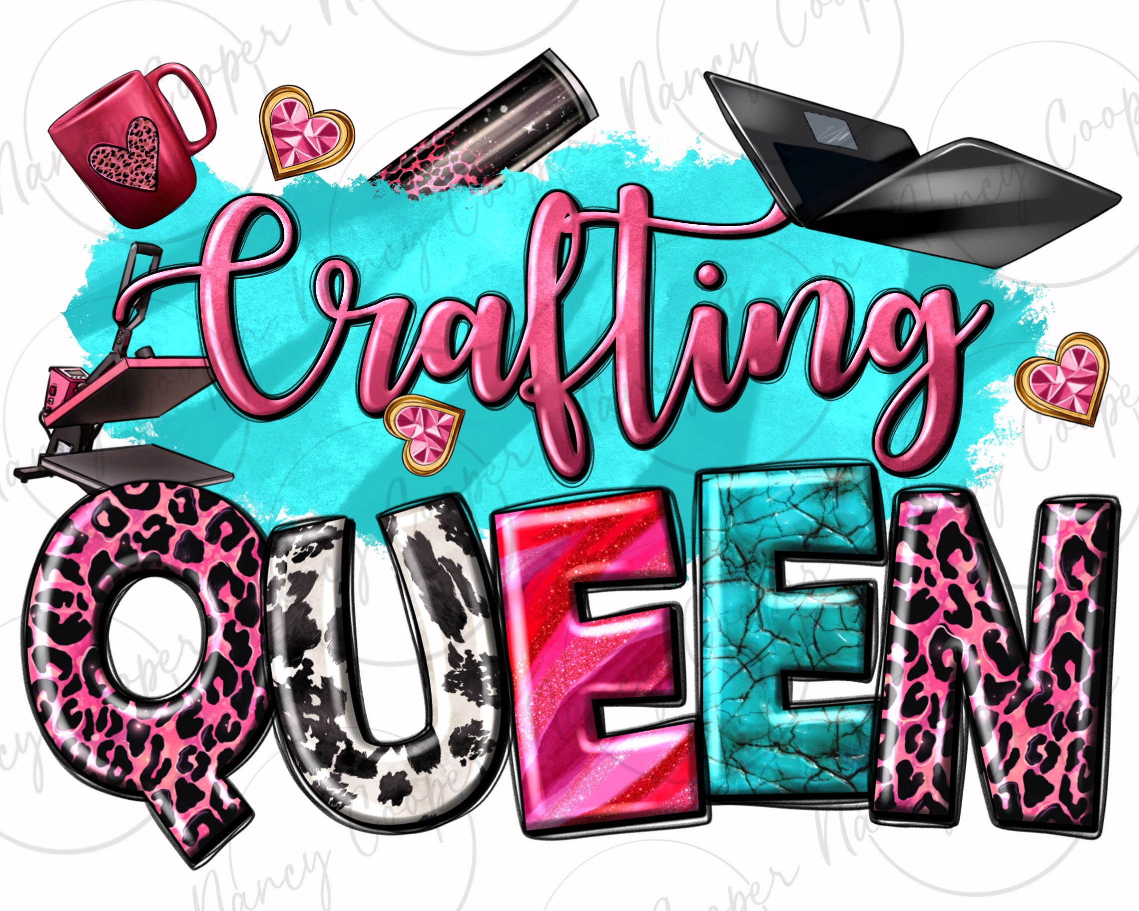 Crafting Queen Png Sublimation Design Download, Girl Boss Png, Business ...
