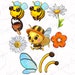 Daisy Honey Bee Alphabet Bundle Png, Bee Png, Honey Doodle Letters Png ...