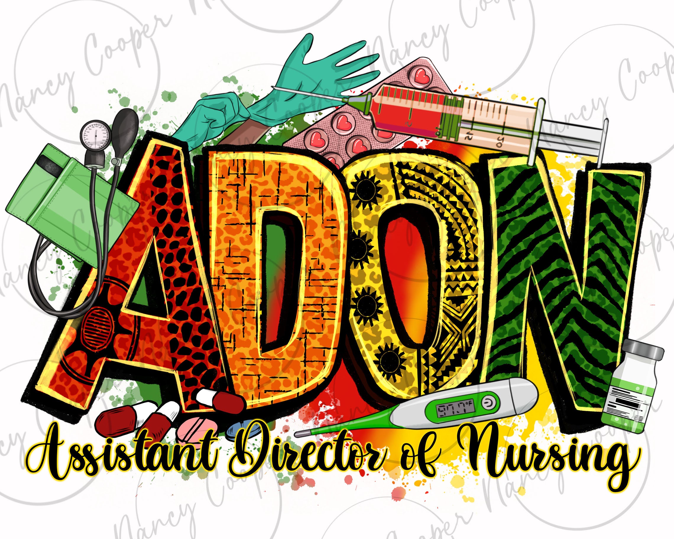 ADON Assistant Director of Nursing Juneteenth Png Sublimation Design ...