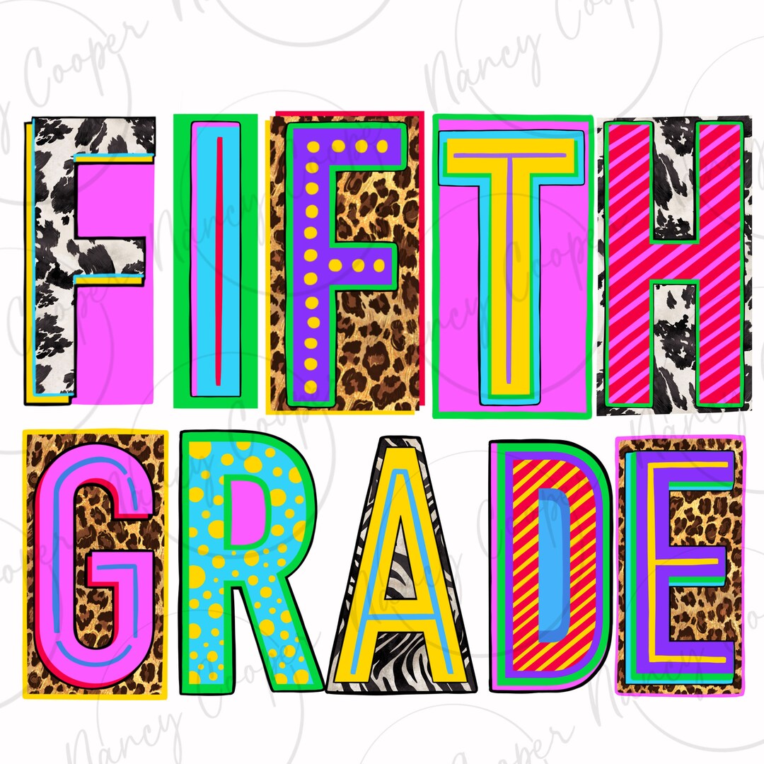Fifth Grade Png Sublimation Design Download, 5th Grade Png, Graduation ...