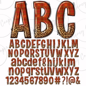 Thanksgiving Alphabet Bundle Png, Fall Png, Fall Doodle Letters Png ...