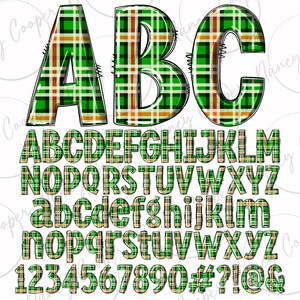 St. Patrick's Day Alphabet Png Files Bundle, St. Patrick's Day Doodle ...