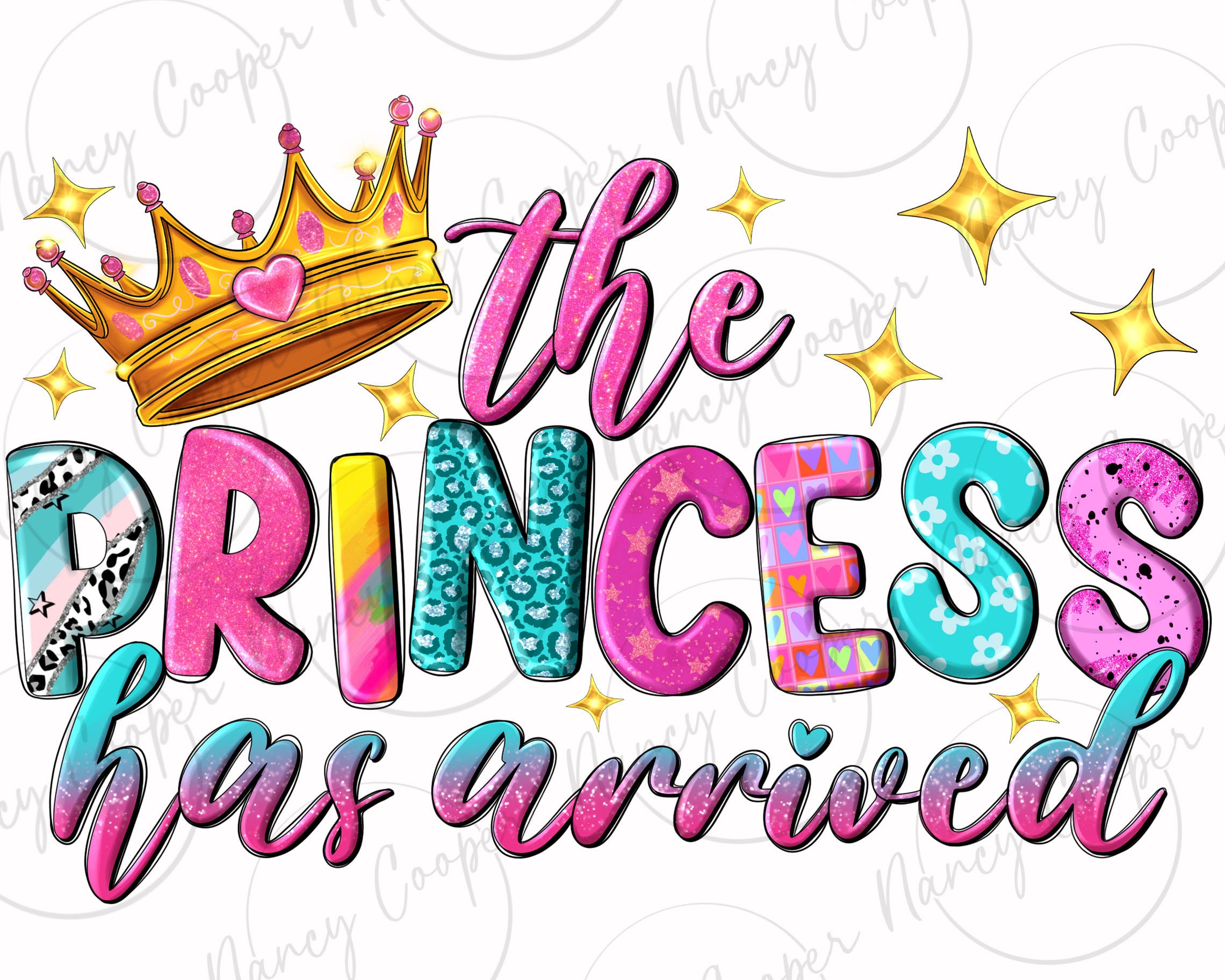 The Princess Has Arrived Png Sublimation Design Download, Baby Girl Png ...