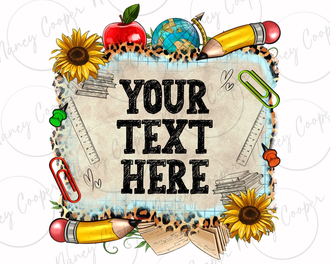 Personalized School Png Sublimation Design Download, Back to School Png ...