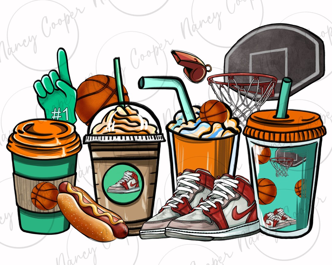Basketball Coffee Cups Png Sublimation Design Download, Basketball Png ...