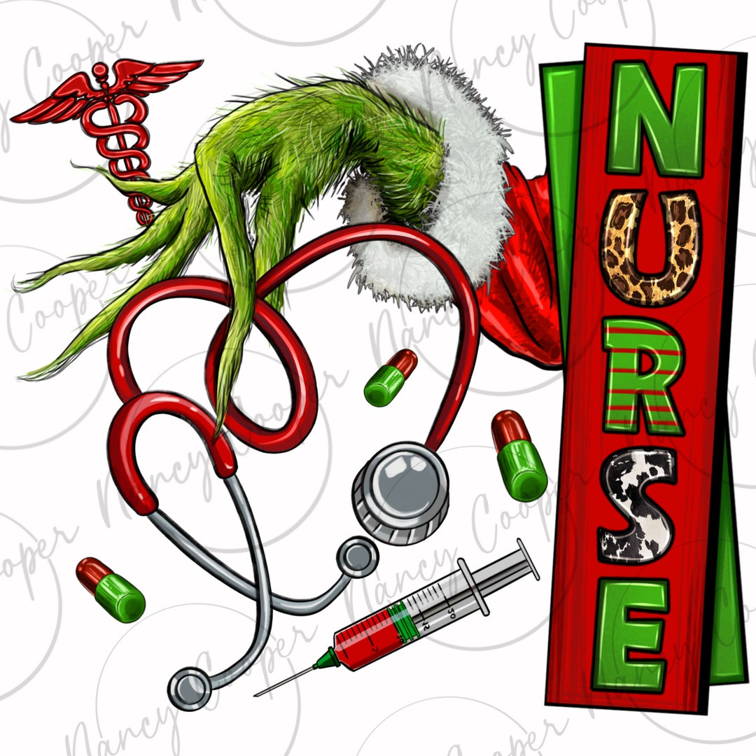 Christmas Character Nurse Png Sublimation Design Download, Merry ...