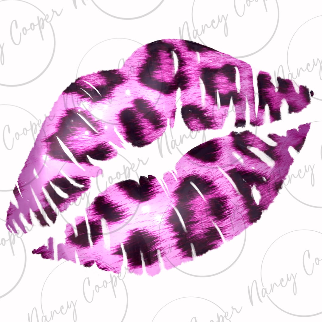 Pink Leopard Lips Png Sublimation Design Download, Happy Valentine's Png, Sexy Lips Png, Western ...