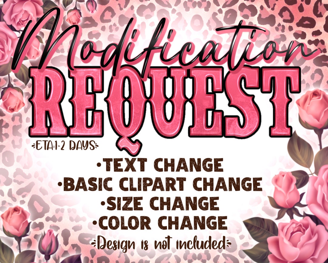 Design Modification (editing) Listing - Etsy