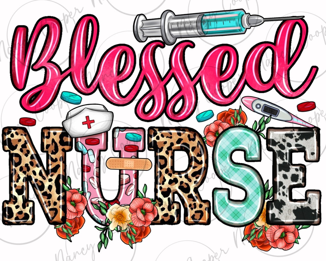 Blessed Nurse Png Sublimation Design Download, Christian Png, Nurse Png ...