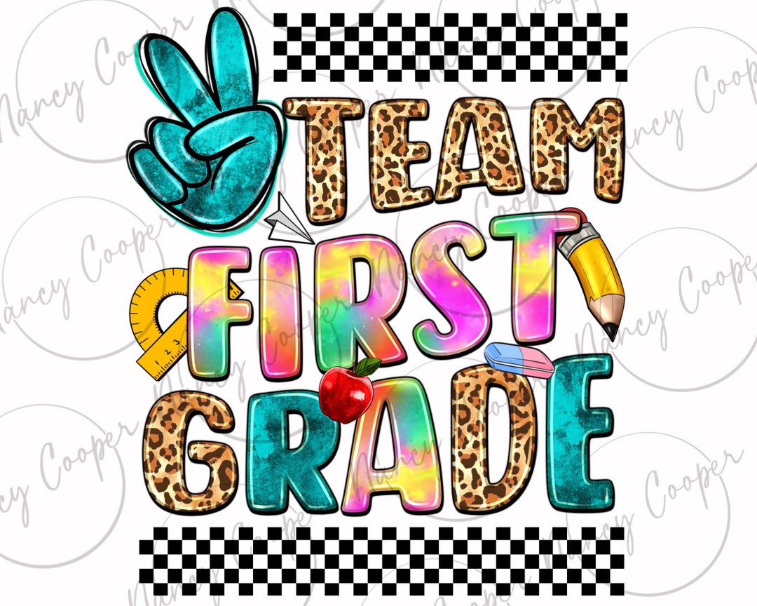 Team First Grade Png Sublimation Design Download, 1st Grade Png ...