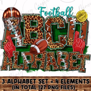 Football Alphabet Bundle Png, Football Png, Football Doodle Letters Png ...