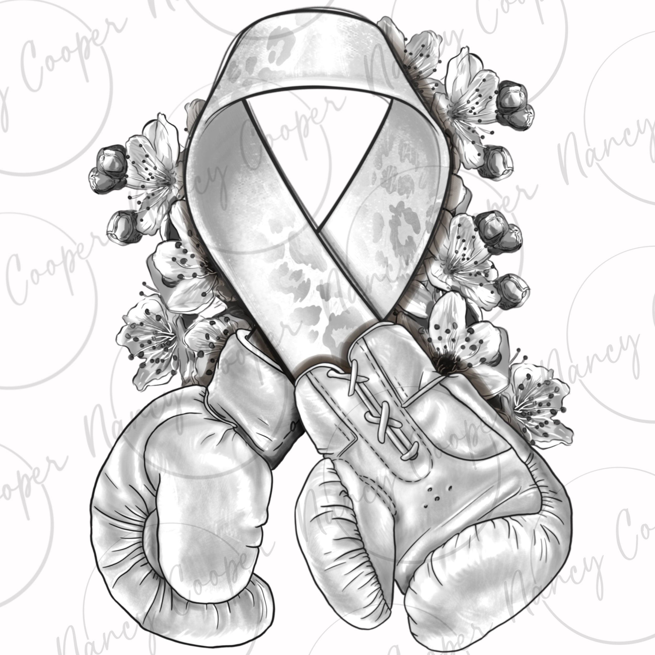 Boxing Gloves Cancer Tattoo