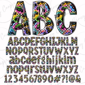 Monster Truck Alphabet Png Files Bundle, Monster Truck Doodle Letters ...