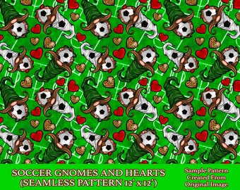 Soccer Balls and Sunflowers Seamless Pattern Digital Paper, Digital ...