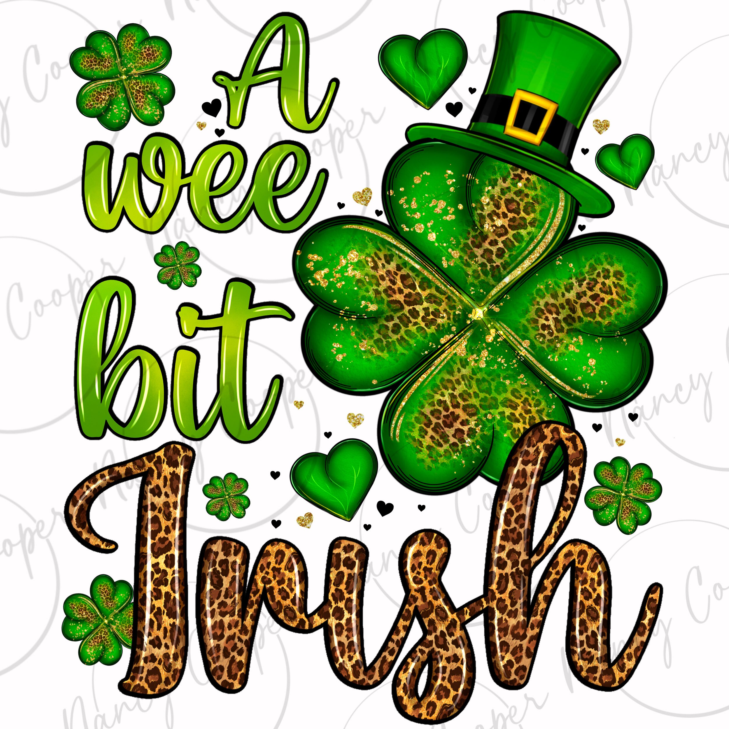 A Wee Bit Irish Png Sublimation Design Download, Happy St. Patrick's ...