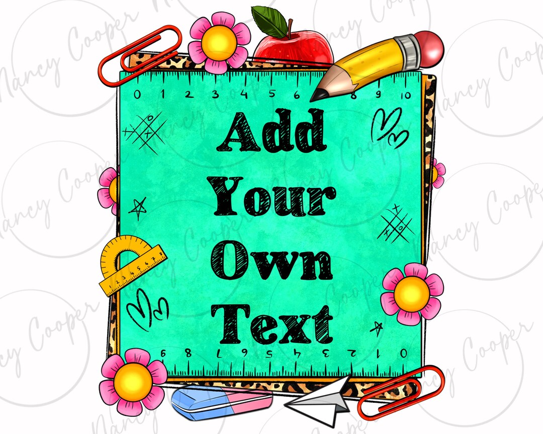 Personalized School Png Sublimation Design Download, Back to School Png ...