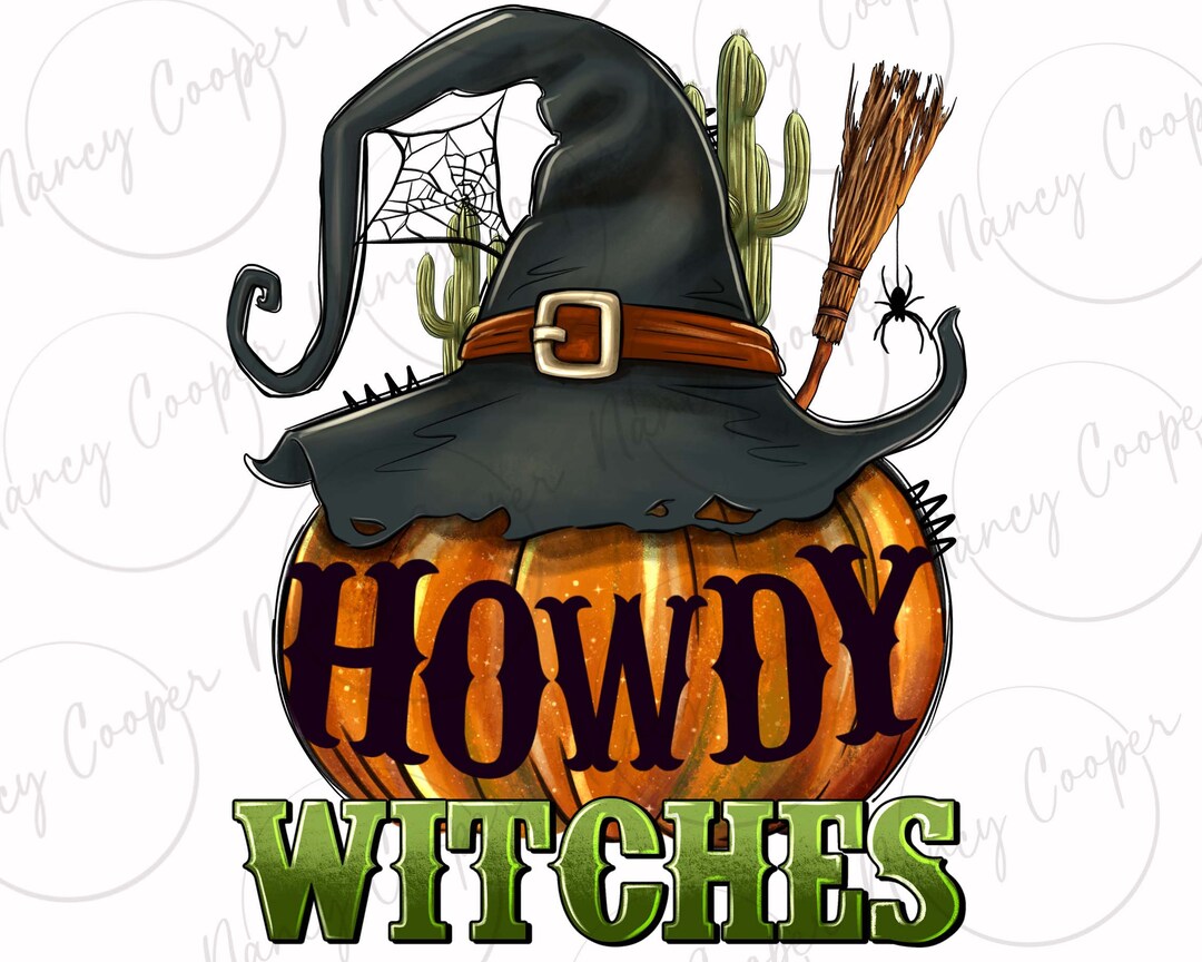 Howdy Witches Png Sublimation Design Download, Happy Halloween Png ...