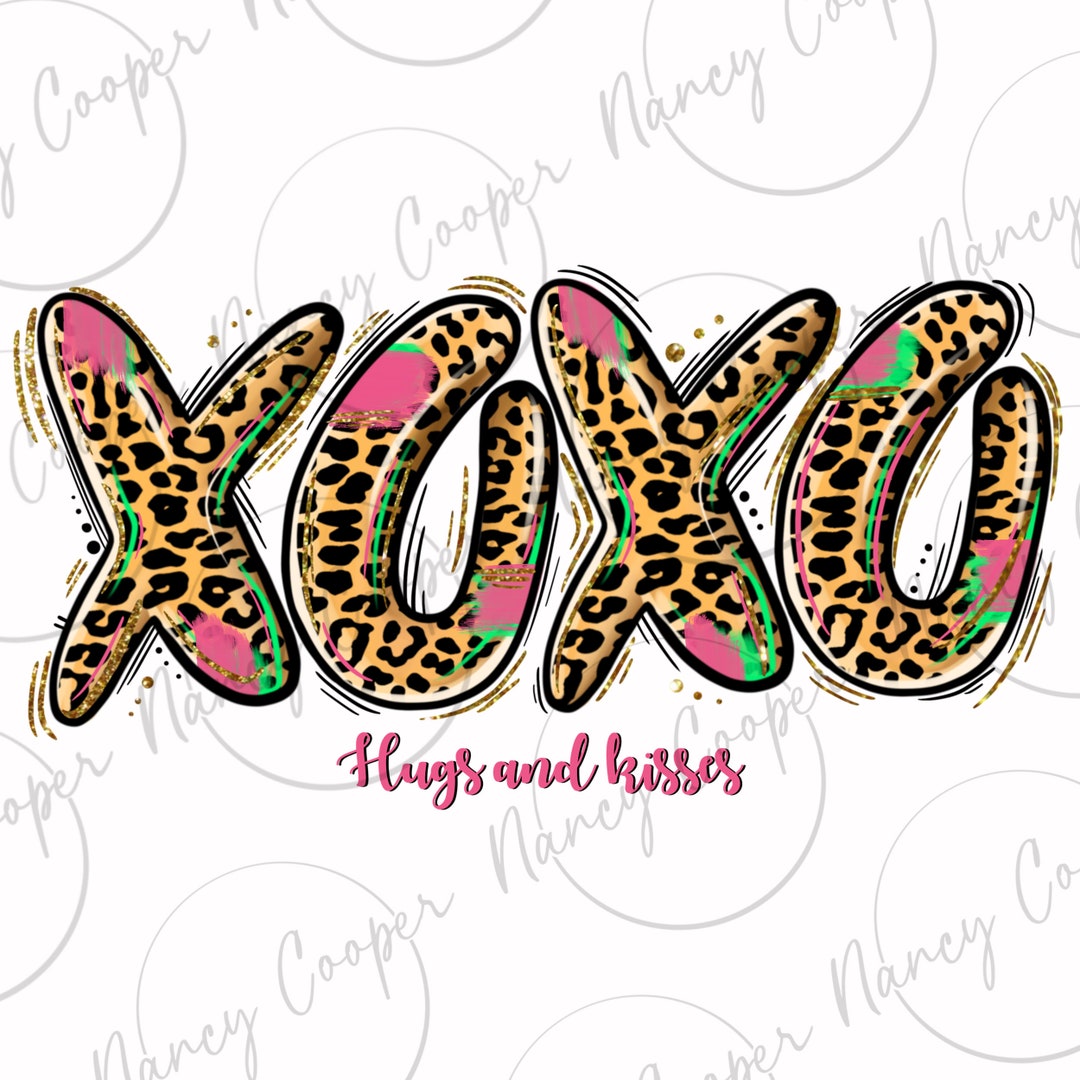 Xoxo Hugs and Kisses Png Sublimation Design Download, Happy Valentine's ...