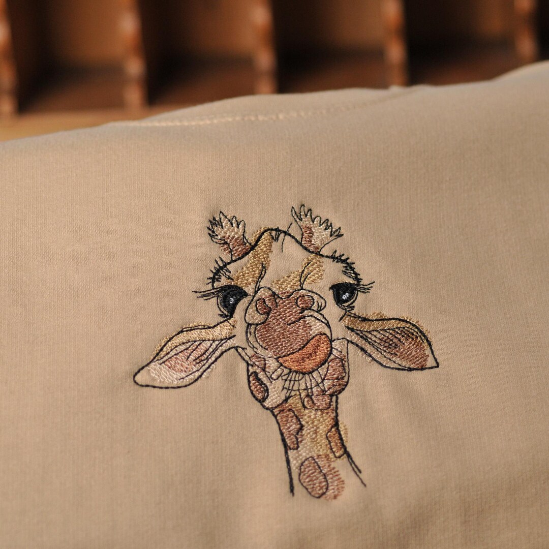 Giraffe Personalised Embroidered Sweatshirt - Cute Giraffe Sweatshirt ...