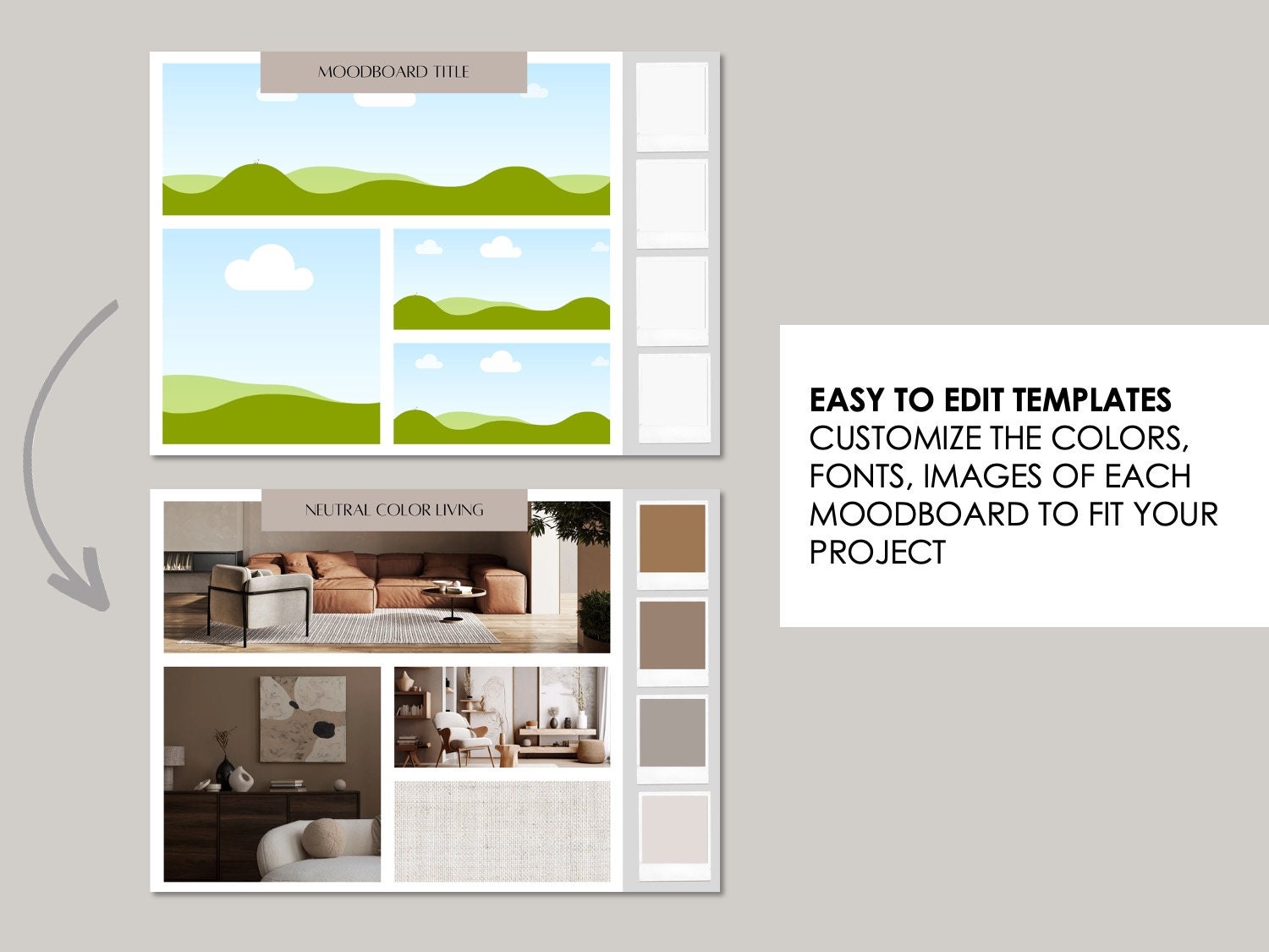 Interior Design Moodboards | Canva Templates Bundle | Moodboards Set - Etsy