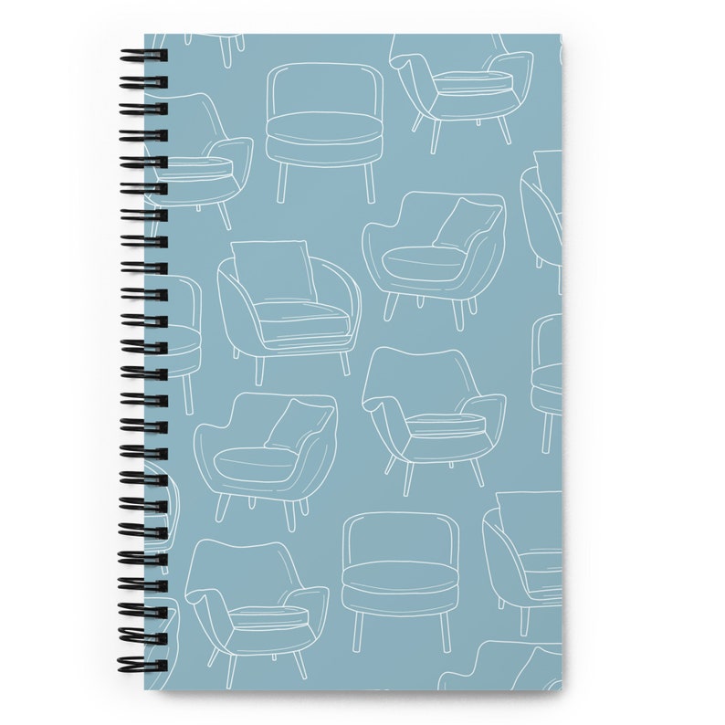 Chair Pattern Spiral Notebook | Dotted Notebook for Designers ...