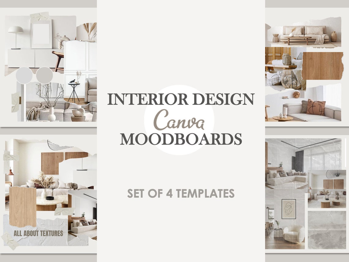 Interior Design Moodboards | Paper Style Images Templates | Fun Canva ...