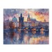Puzzle - Charles Bridge Prague, Watercolored Image, Puzzle in 3 Sizes ...