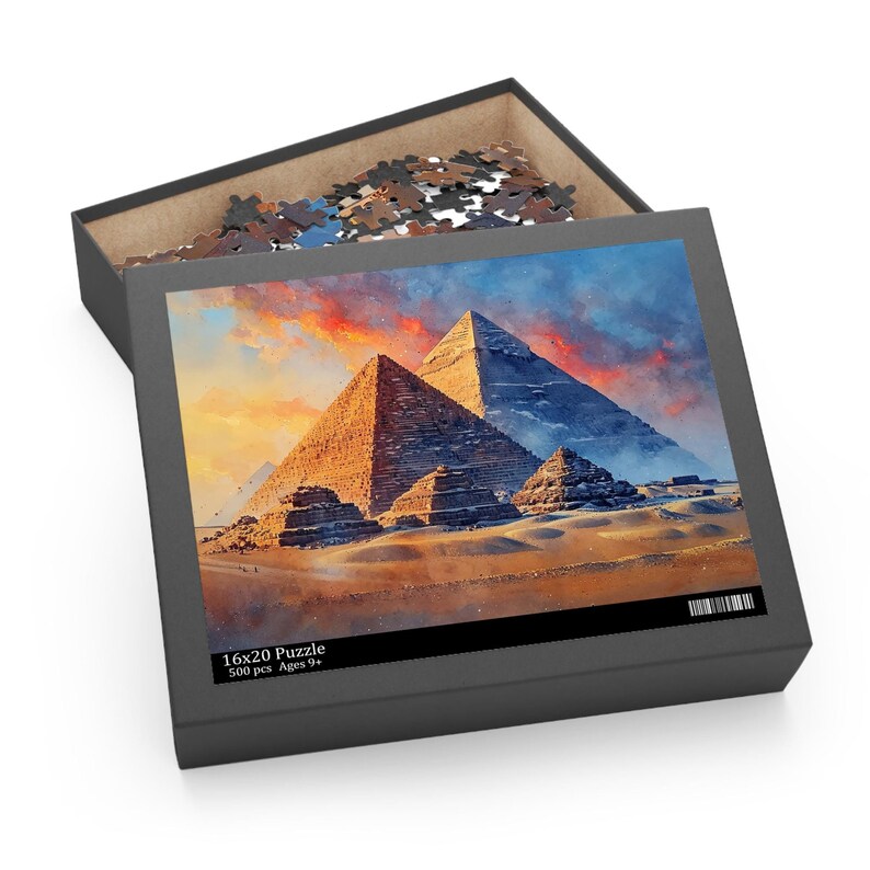 Great Pyramid of Giza in Egypt Watercolored Puzzle 120, 252, 500-piece ...