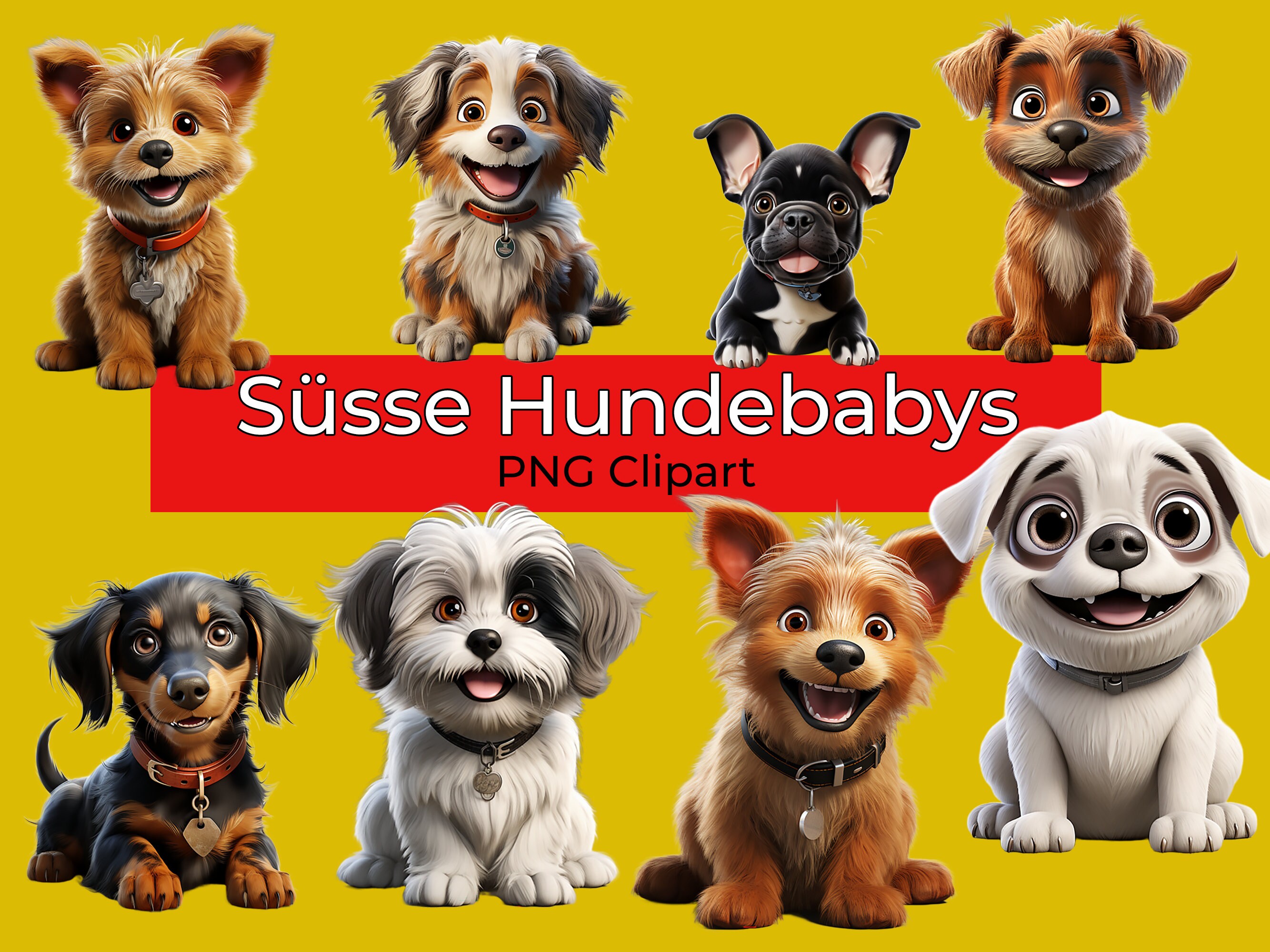 Digital Baby Dog Clipart, Cute Dog Clipart, Baby Dog Clipart, 18 High ...