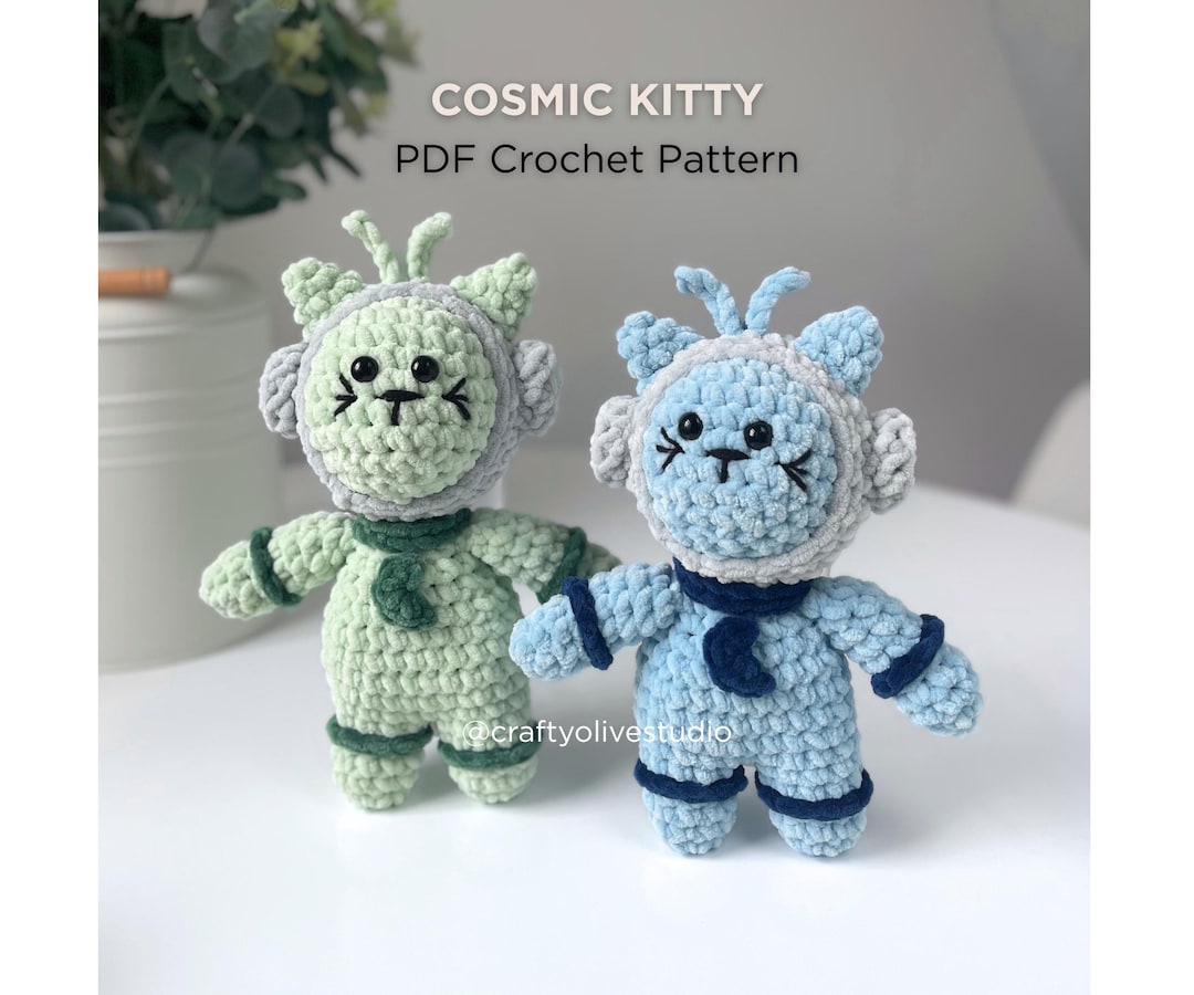 Cosmic Kitty Crochet Pattern: Amigurumi Space Cat Plushie (english PDF ...