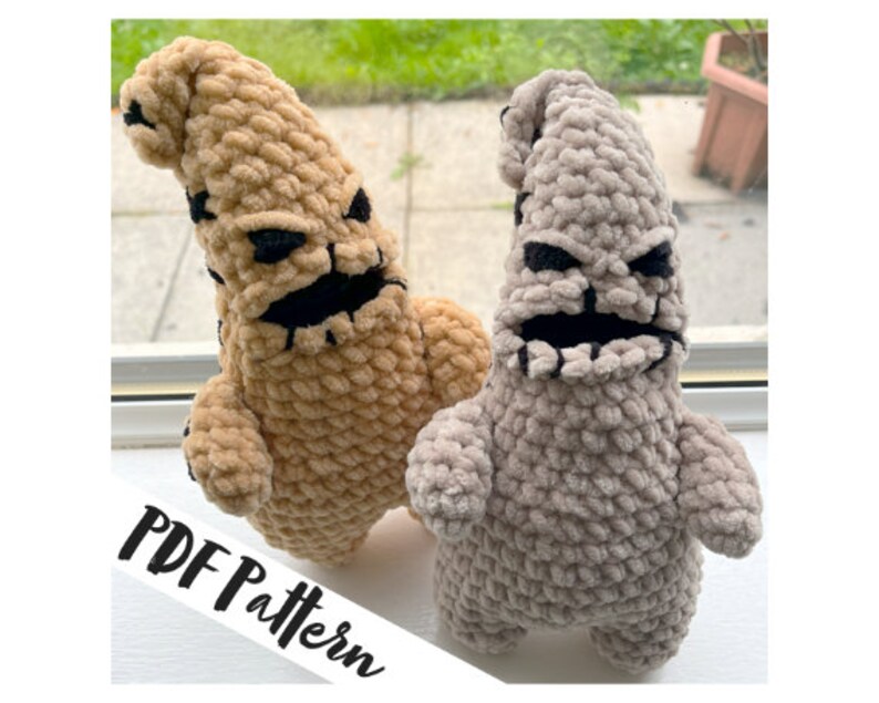 Oogie Boogie Crochet Pattern: Chunky Fluffy Plushie | Amigurumi Pattern ...