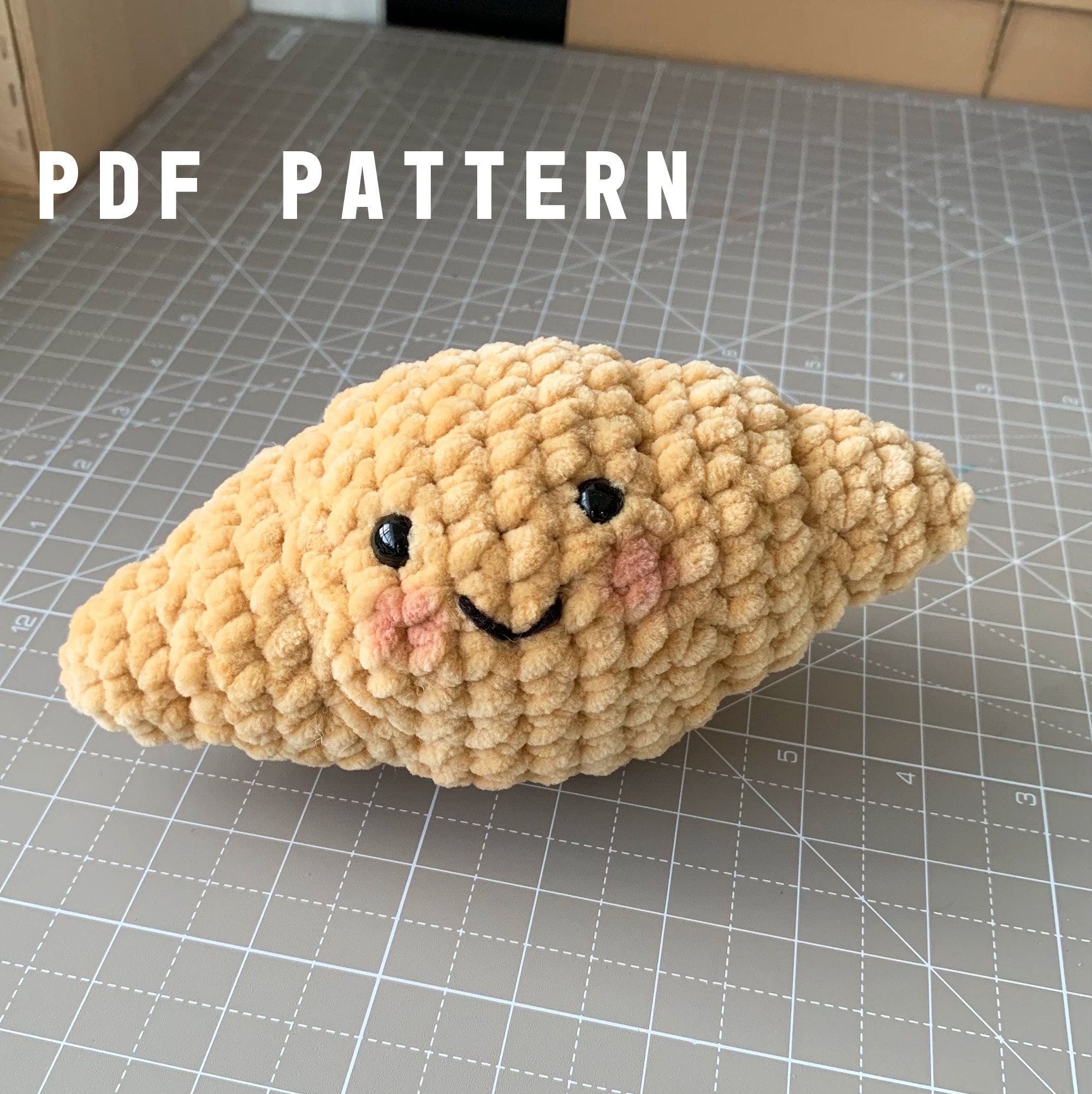 Croissant Crochet PATTERN English PDF Crochet Food Pattern - Etsy UK
