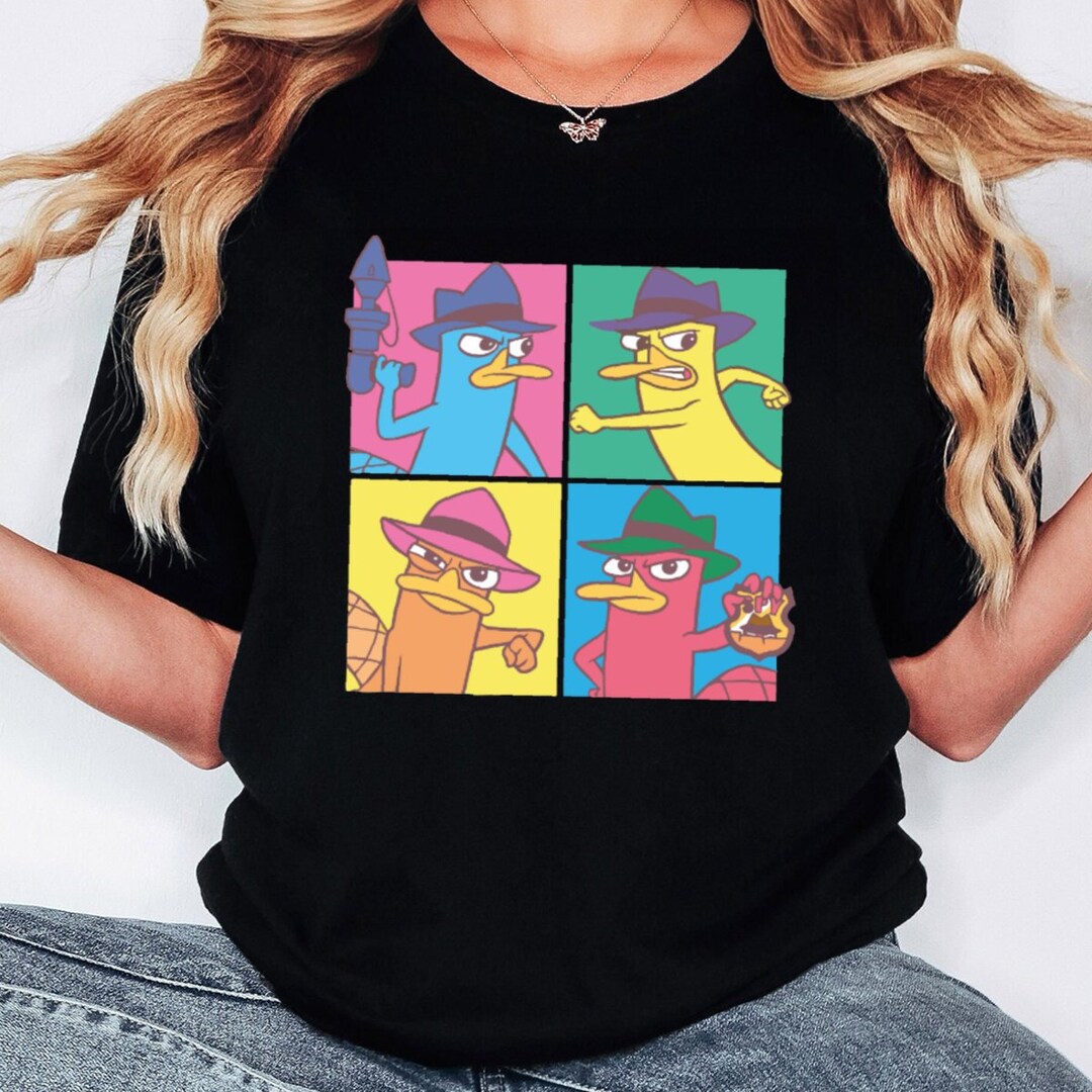 Whimsical Disney Phineas and Ferb Agent P Pop-up Tee, Comical Graphic ...