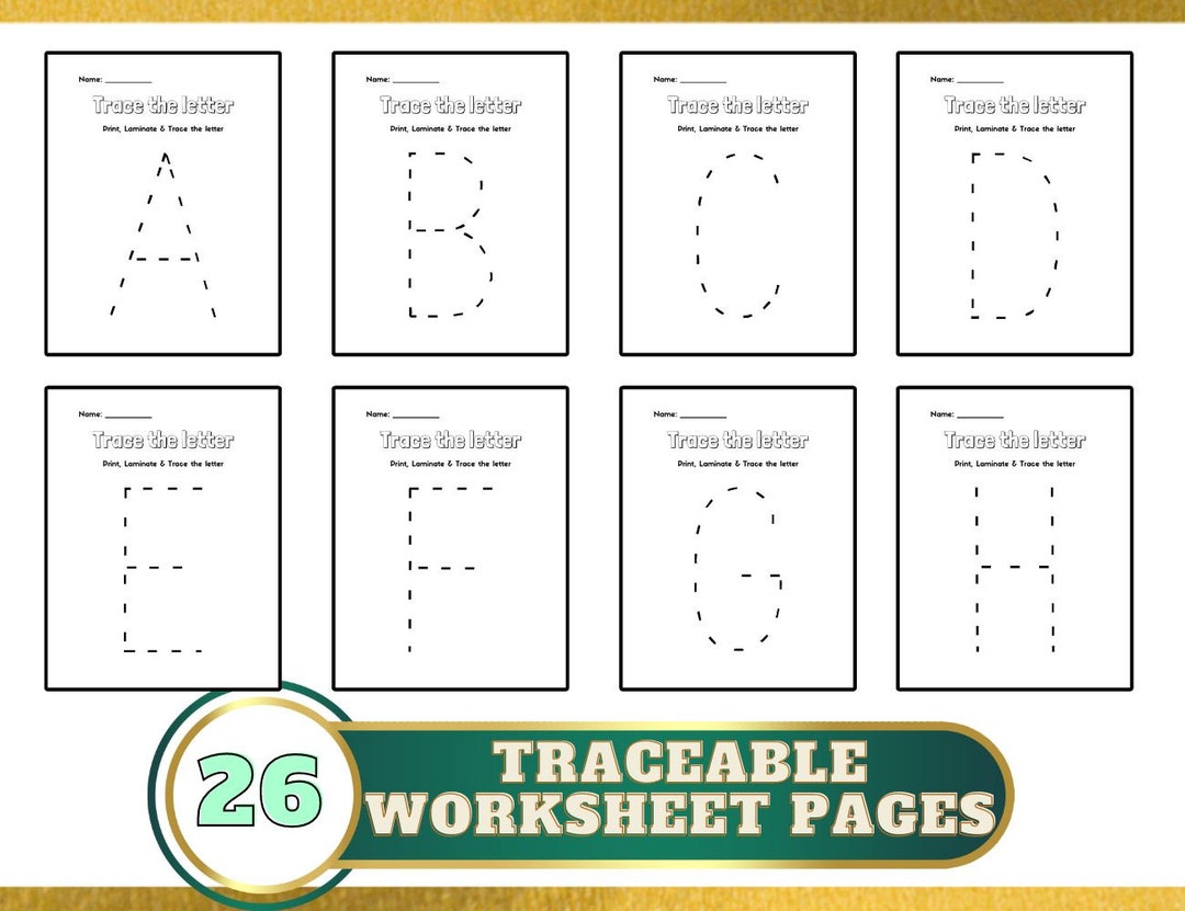 Alphabet Worksheets, Printable Worksheet, A-Z Worksheet, Preschool ...