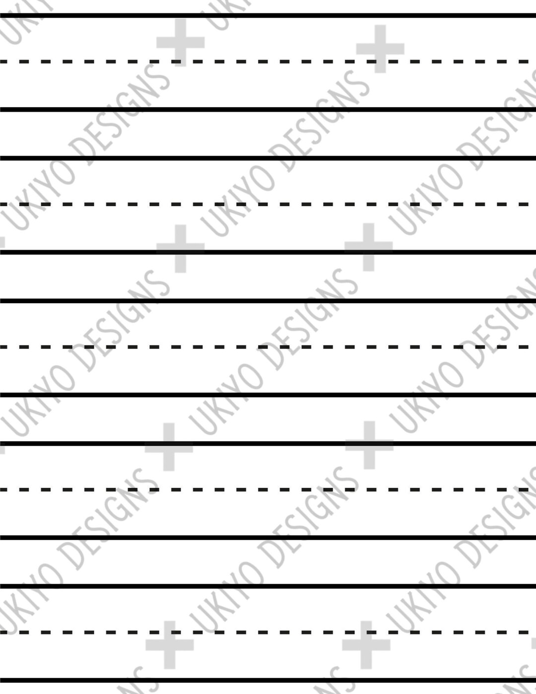 Blank Tracing Board Template, Blank Lines to Trace Letters Numbers ...