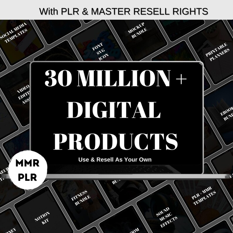 30 Million+ Digital Products Bundle | PLR & MRR Content for Passive Income | Done-for-you ...