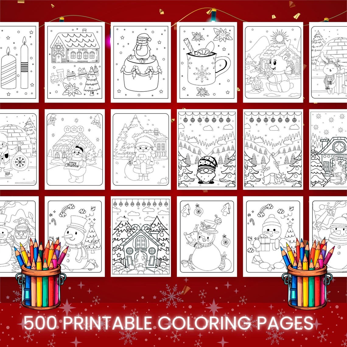 500+ Christmas Coloring Pages , for All Ages, Santa & Winter Wonderland ...