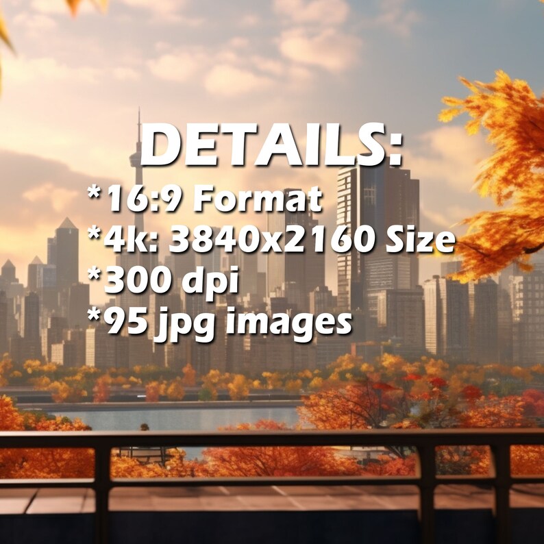 95 Cyberpunk City in Fall Autumn Colors Themed Backdrops, Digital ...