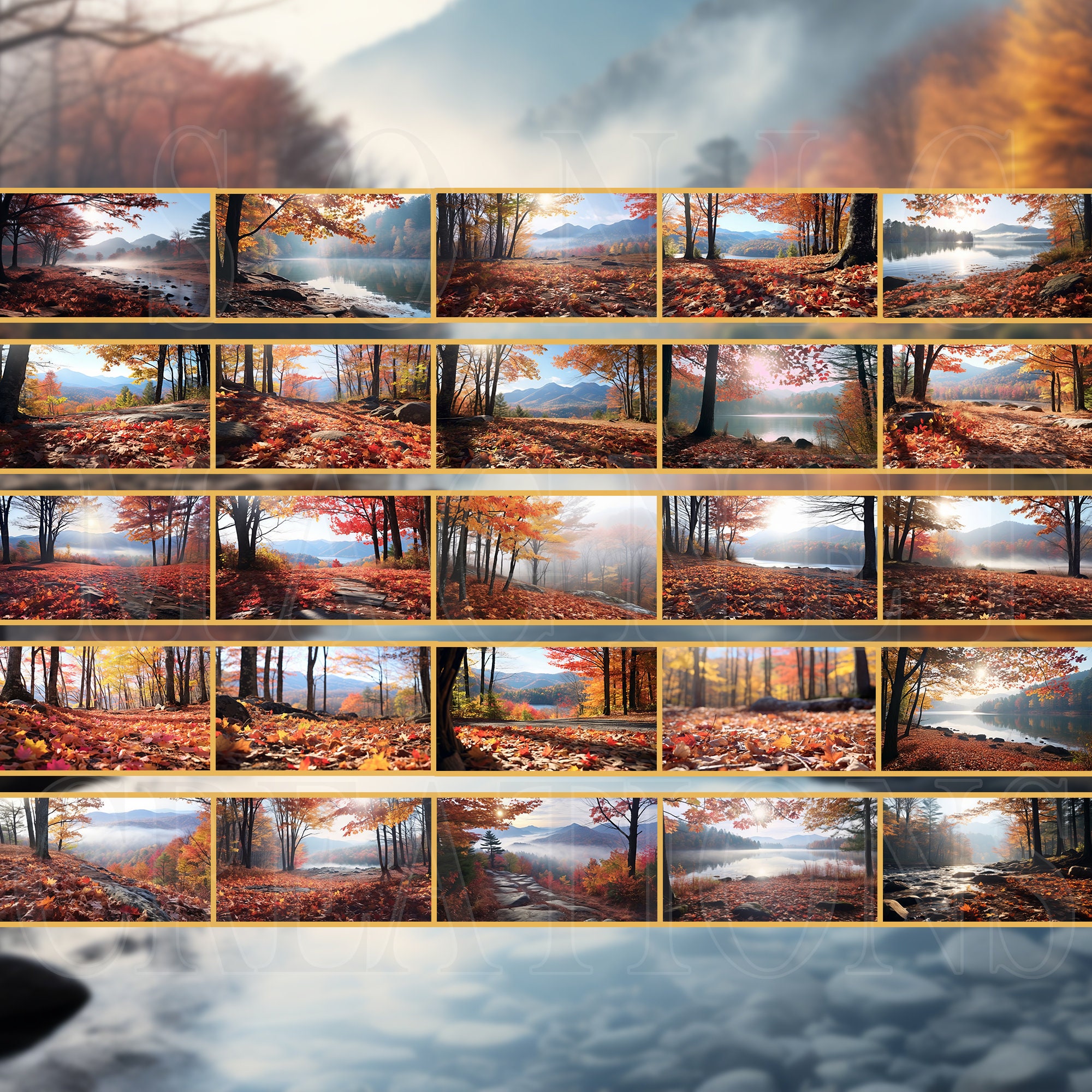 Fall/autumn Themed Backdrops, Digital Photography Bundle of Exterior ...