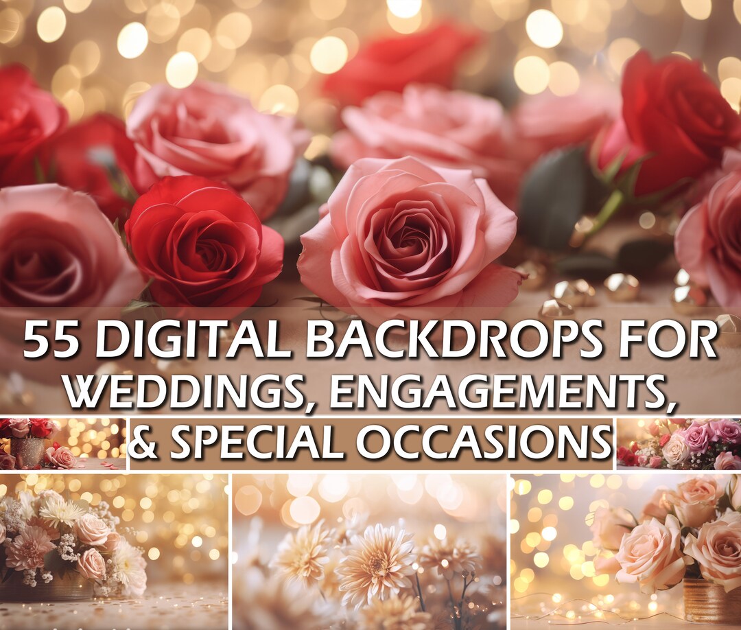 55 Special Occasion Themed Backdrops, Digital Photography Bundle for ...